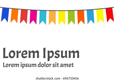 Celebration Pennants Banner Sample Text Stock Vector (Royalty Free ...