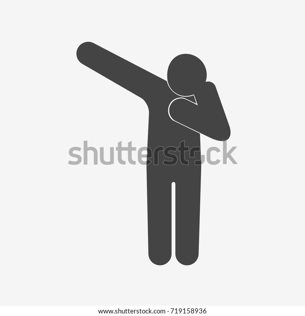 Celebration Pose Dab Silhouette Flat Vector Stock Vector (Royalty Free ...