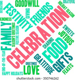 Celebration Word Cloud On White Background Stock Vector (Royalty Free ...