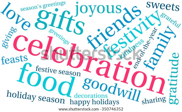 Celebration Word Cloud On White Background Stock Vector (Royalty Free ...