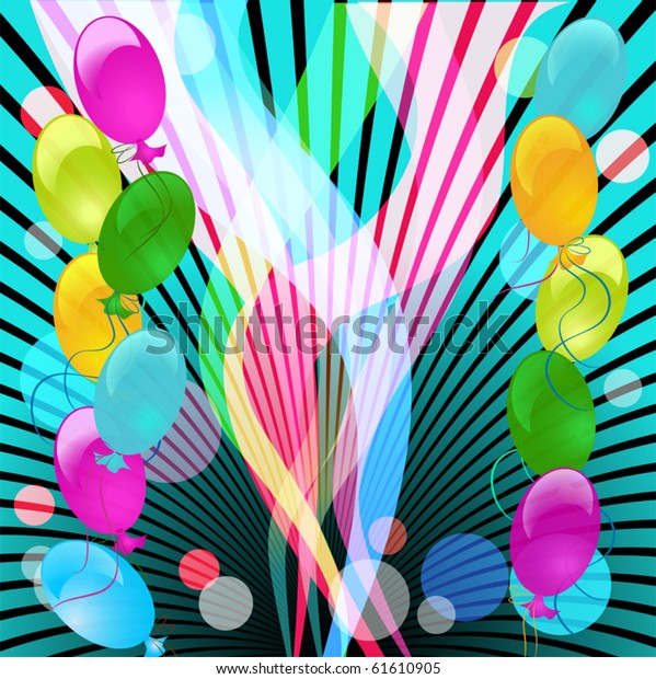 Celebratory Abstract Background Balloons Stock Vector (Royalty Free ...