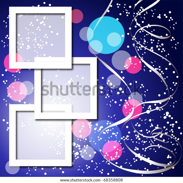 Celebratory Background Frame Round Serpentine Photos Stock Vector ...