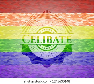 Celibate On Mosaic Background Colors Lgbt Stock Vector (Royalty Free ...