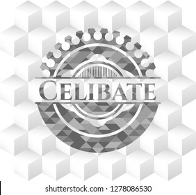 Celibate Realistic Grey Emblem Cube White Stock Vector (Royalty Free ...
