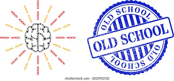 Cell Collage Brain Shine Icon Grunge Stock Vector (Royalty Free ...