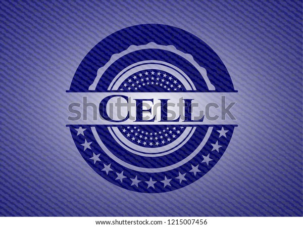 Cell Emblem Jean Background Stock Vector (Royalty Free) 1215007456 ...