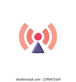 Cell Phone Antenna Flat Icon Vector Stock Vector (Royalty Free ...