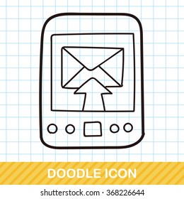 Cell Phone Doodle Stock Vector (Royalty Free) 393190189