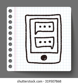Cell Phone Doodle Drawing Stock Vector (Royalty Free) 319507868 ...