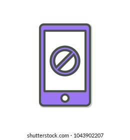 Cell Phone Icon Not Allowed Sign Stock Vector (Royalty Free) 1043902207
