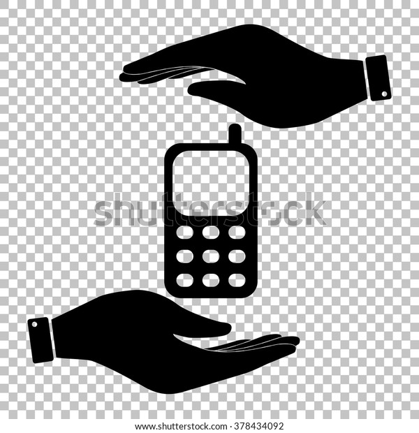 Cell Phone Icon Save Protect Symbol Stock Vector (Royalty Free ...
