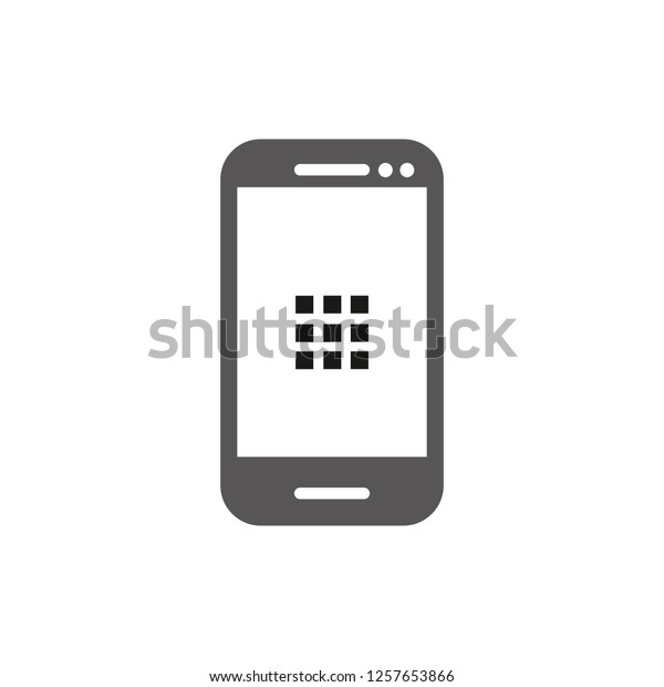 Cell Phone Icon Symbol: เวกเตอร์สต็อก (ปลอดค่าลิขสิทธิ์) 1257653866 ...