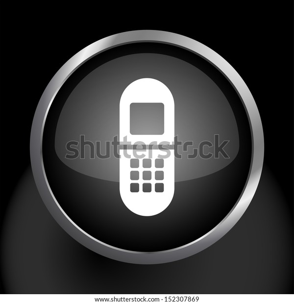 Cell Phone Icon Vector Glass Icon Stock Vector (Royalty Free) 152307869 ...
