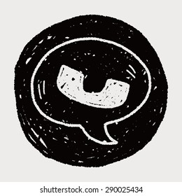 Cell Phone Message Doodle Drawing Stock Vector (Royalty Free) 290025434 ...