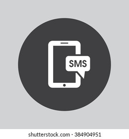 Cell Phone Message Icon Stock Vector (Royalty Free) 384904951 ...