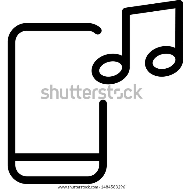 Cell Phone Music Note Symbol Layout Stock Vector (Royalty Free ...