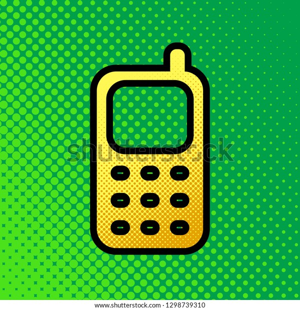 Cell Phone Sign Vector Pop Art Stock Vector (Royalty Free) 1298739310 ...