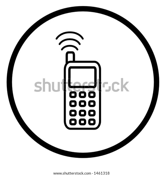 Cell Phone Symbol Stock Vector (Royalty Free) 1461318 | Shutterstock