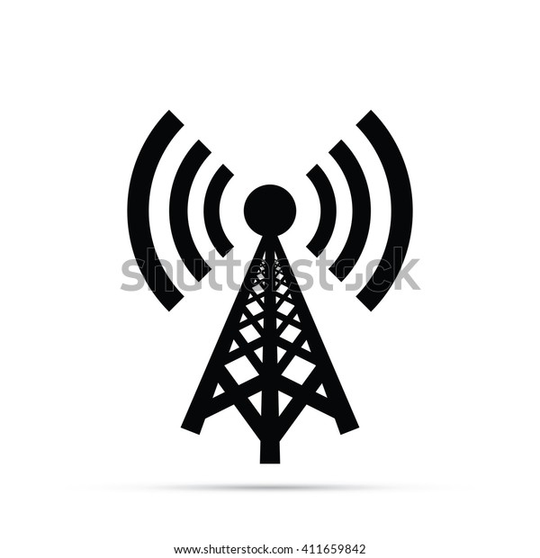 Cell Phone Tower Icon Stock Vector (Royalty Free) 411659842