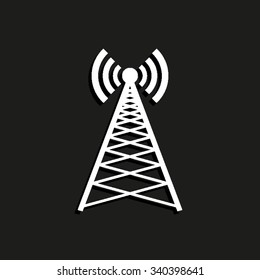 Cell Phone Tower Vector Icon Stock Vector (Royalty Free) 340398641 ...