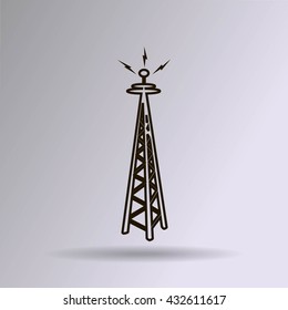 Cell Phone Tower Vector Icon On Stock Vector (Royalty Free) 432611617 ...