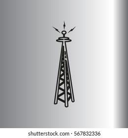 Cell Phone Tower Vector Icon On Stock Vector (Royalty Free) 567832336 ...