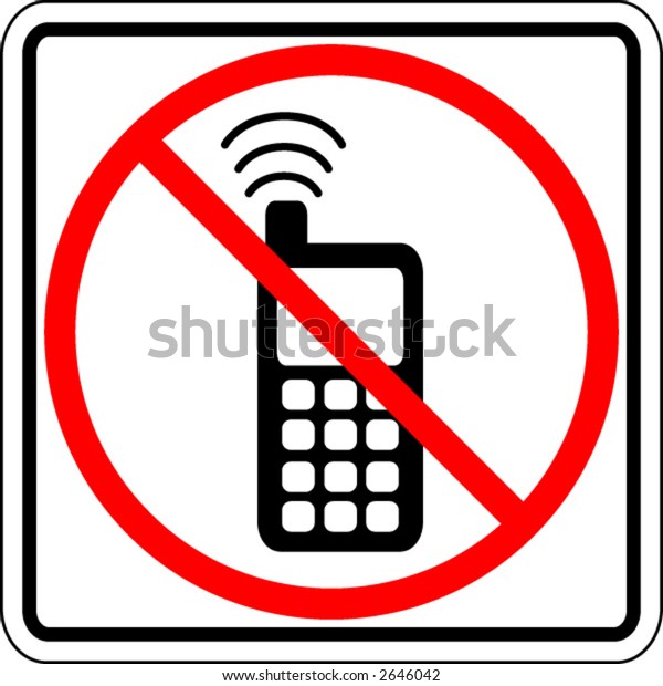 Cell Phone Use Prohibited Sign Stock Vector (Royalty Free) 2646042