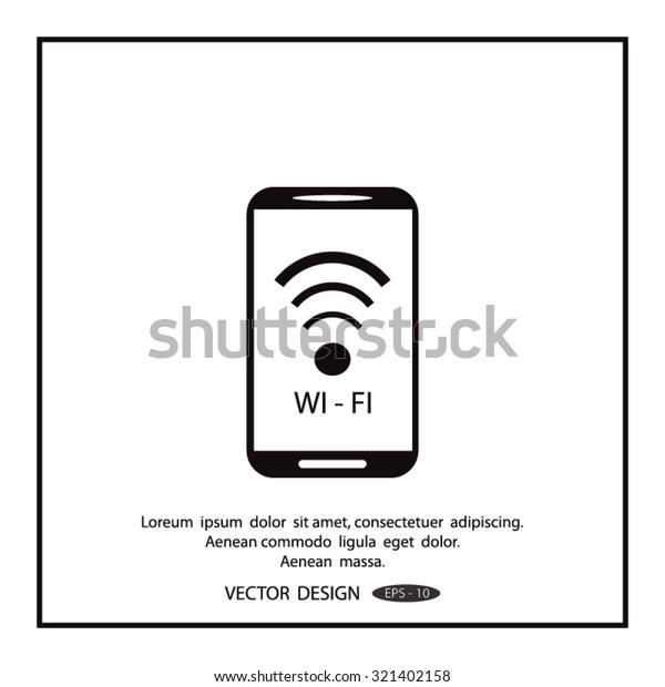 Cell Phone Wifi Vector Icon Stock Vector (Royalty Free) 321402158 ...