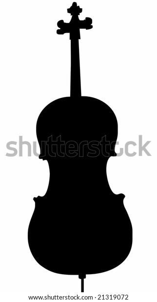 Cello Silhouette Isolated Vector Illustration Stock Vector (Royalty ...