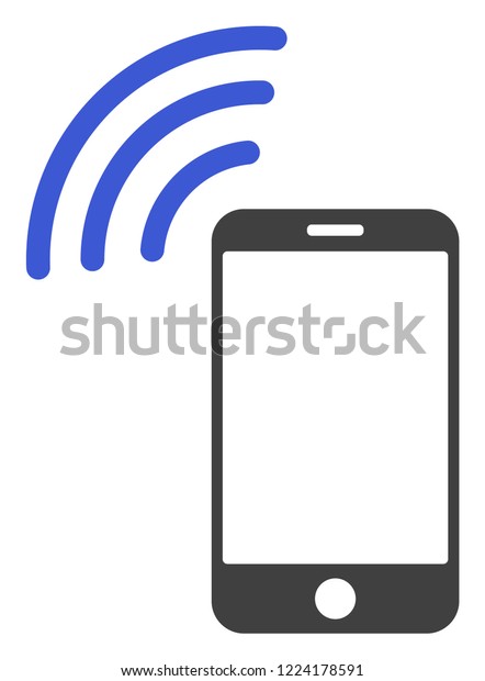 Cellphone Signal Icon On White Background Stock Vector (Royalty Free ...