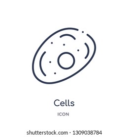 Cells Icon Science Outline Collection Thin Stock Vector (Royalty Free ...