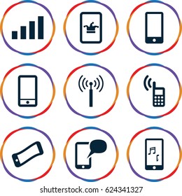 Cellular Icons Set Set 9 Cellular Stock Vector (Royalty Free) 643360942
