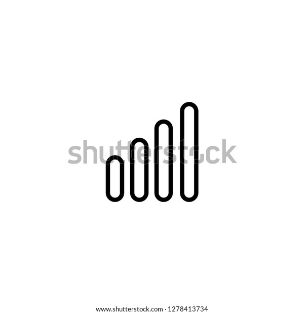 Cellular Signal Bar Indicator Symbol Iconvector Stock Vector (Royalty ...
