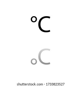 Celsius Black Symbol On White Background Stock Vector (Royalty Free ...