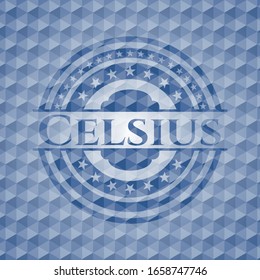 Celsius Blue Badge Geometric Background Vector Stock Vector (Royalty ...