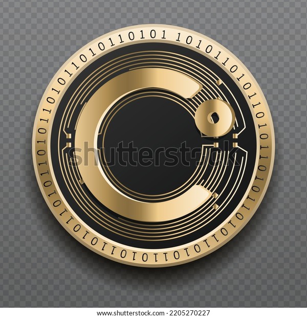 Celsius Cel Cryptocurrency Golden Coin Isolated Stock Vector (Royalty ...