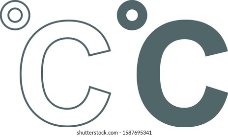 Celsius Icon Celsius Symbol Vector Illustration Stock Vector (Royalty ...