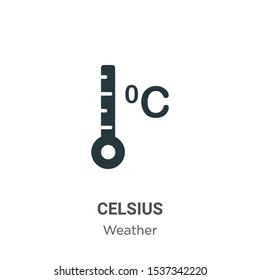 Celsius Vector Icon On White Background Stock Vector (Royalty Free ...