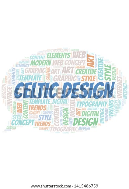 Celtic Design Word Cloud Wordcloud Made Stock Vector (Royalty Free ...