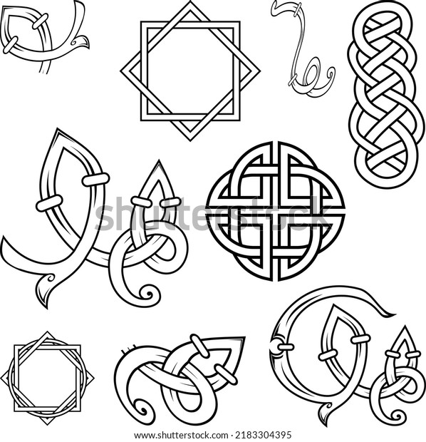 Celtic Icons Set Pack Collection Vector Stock Vector (Royalty Free ...