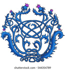 Celtic Knot Thistle Stock Vector (Royalty Free) 544354789