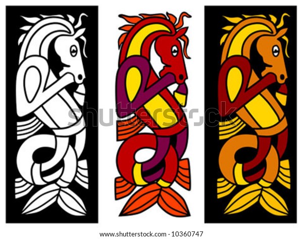 Celtic Ornament Element Horse 库存矢量图（免版税）10360747 | Shutterstock