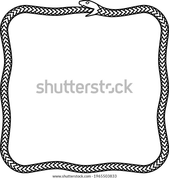 Celtic Ouroboros Frame Nordic Frame Stock Vector (Royalty Free ...