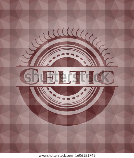 Celtic Red Geometric Emblem Seamless Stock Vector (Royalty Free ...
