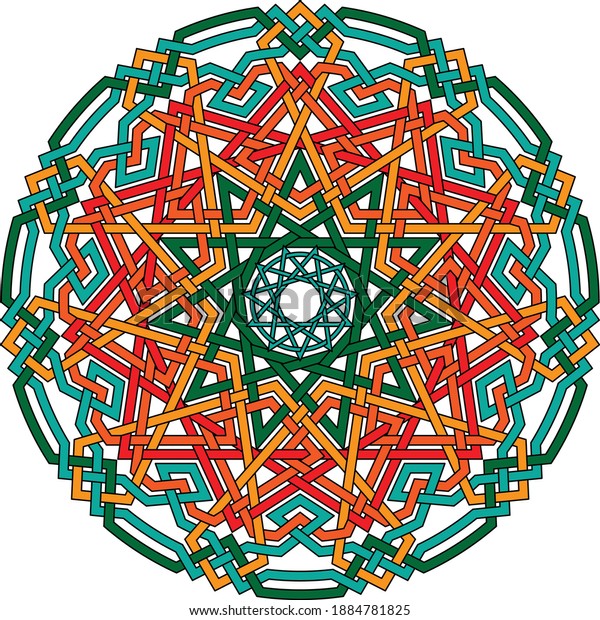 Celtic Star Hendecagram Vector Pattern Ornament Stock Vector (Royalty ...