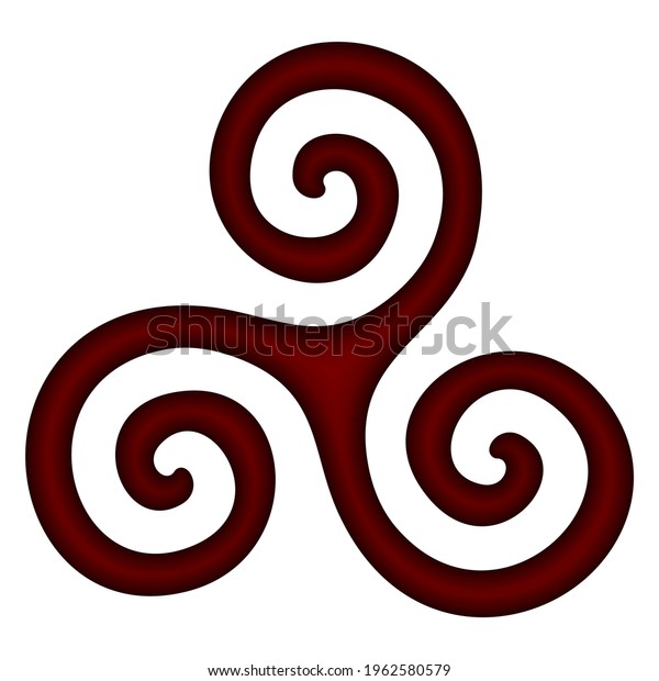 Celtic Triskel Spiral Vector Illustration Celtic: vector de stock ...