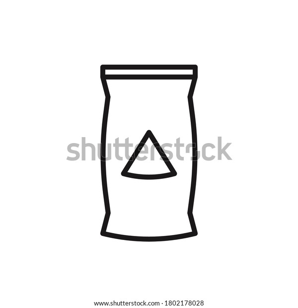 Cement Bag Icon On White Background Stock Vector (Royalty Free ...