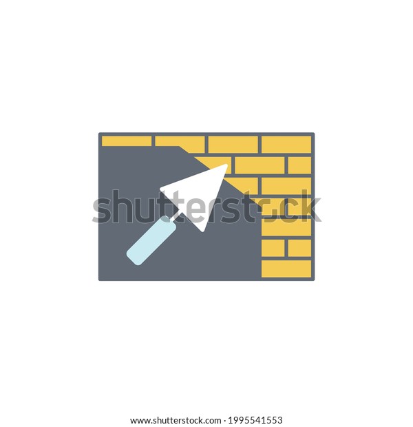 Cement Concrete Plaster Surface Icon Color Stock Vector (Royalty Free ...