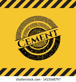 Cement Inside Warning Sign Black Grunge Stock Vector (Royalty Free ...