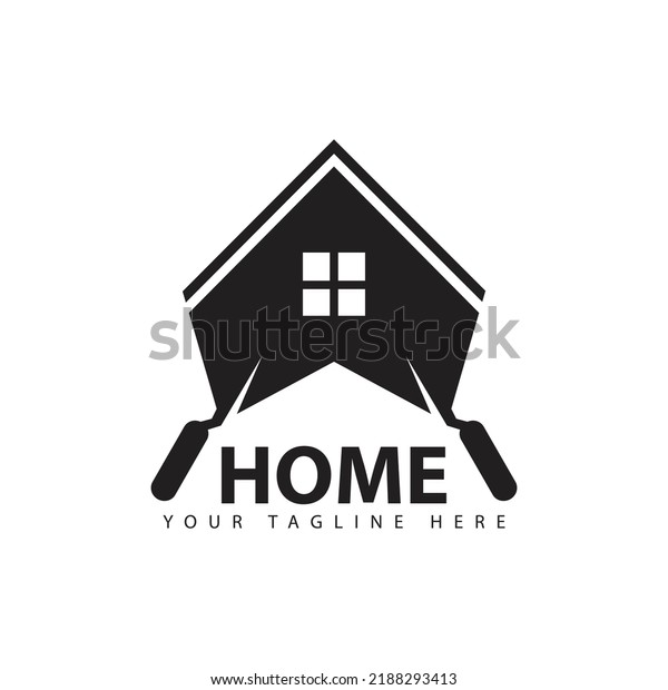 Cement Spoon Icon Building Tools Logo Stock Vector (Royalty Free ...